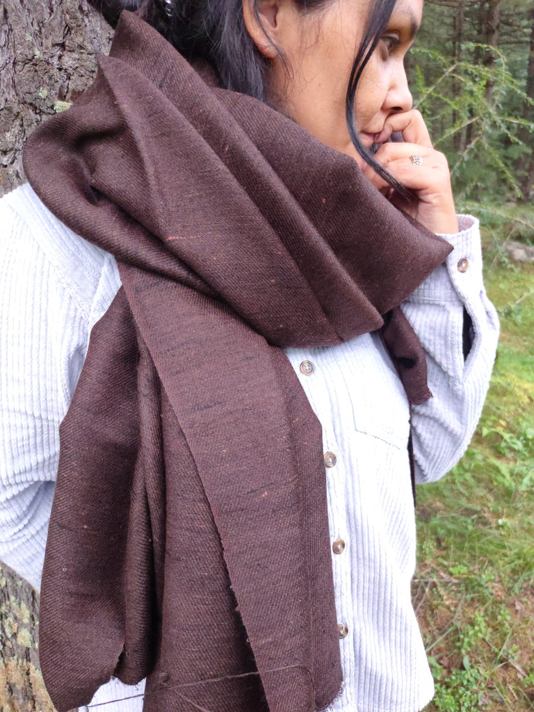 Yak wool scarf | Handmade wool scarf – MARICHI "The Himalayan Shoppe"